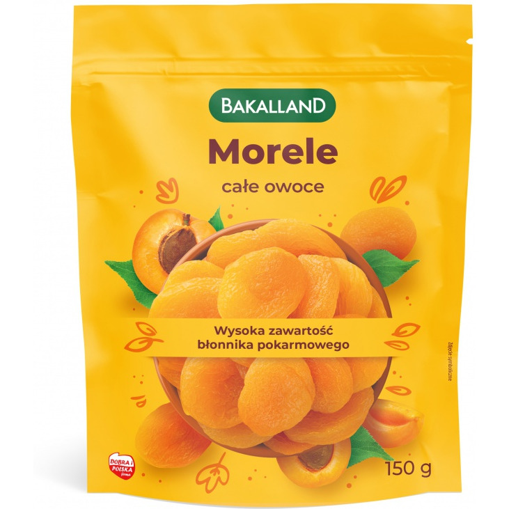 Morele suszone całe owoce, Bakalland, 150g - Słodycze - sklep.epaka.pl